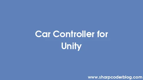 Car Controller for Unity - Thumbnail
