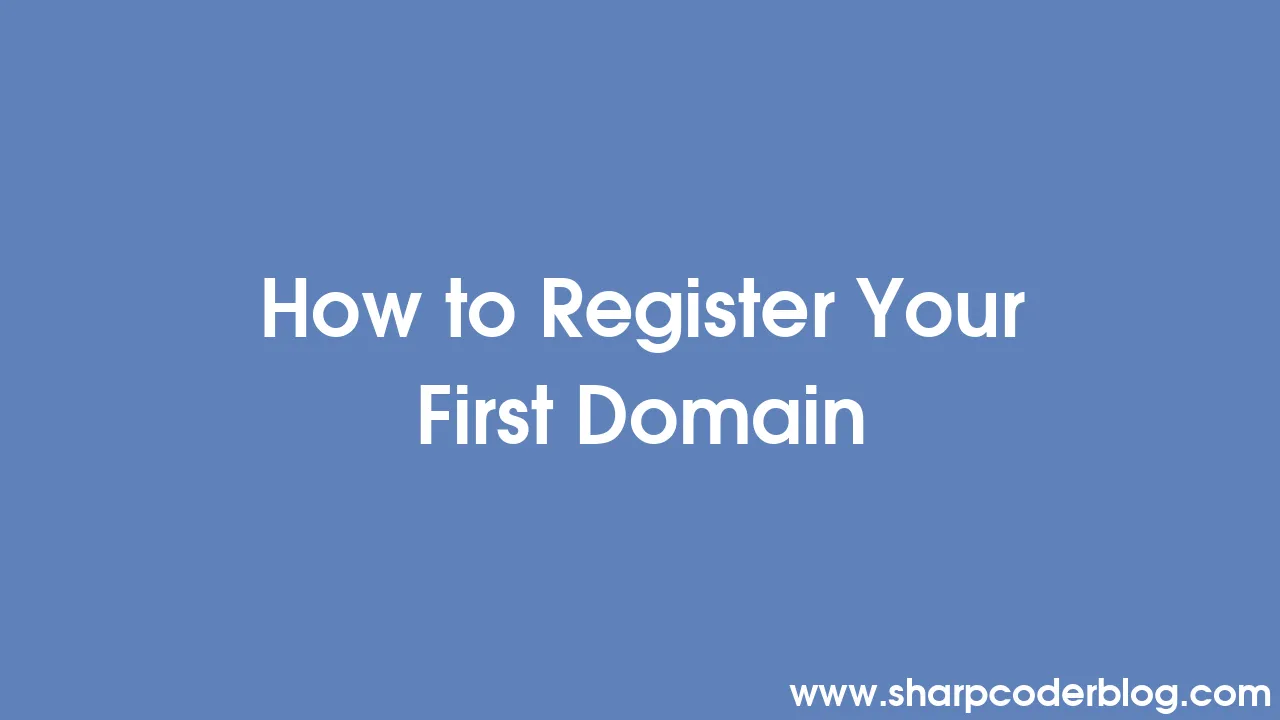 Cara Mendaftarkan Domain Pertama Anda | Sharp Coder Blog
